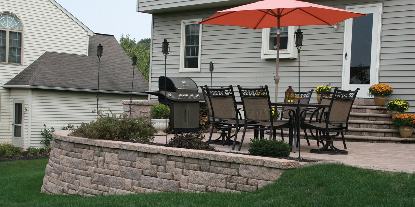 Raised Patio Retaining Wall The Allan Block Blog: Light Up Your Life